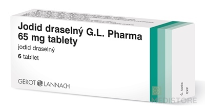 Jodid draselný G.L. Pharma 65 mg tbl (blis.